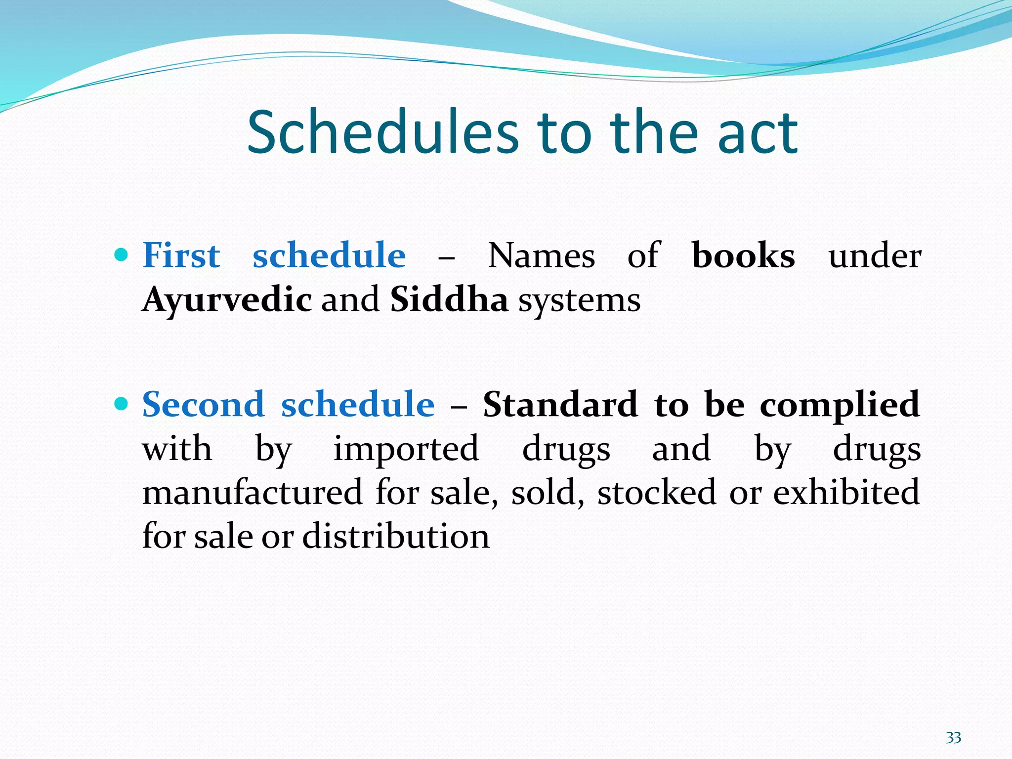 Drugs and cosmetics Act 1940,schedules &rules and regulations | PPTX