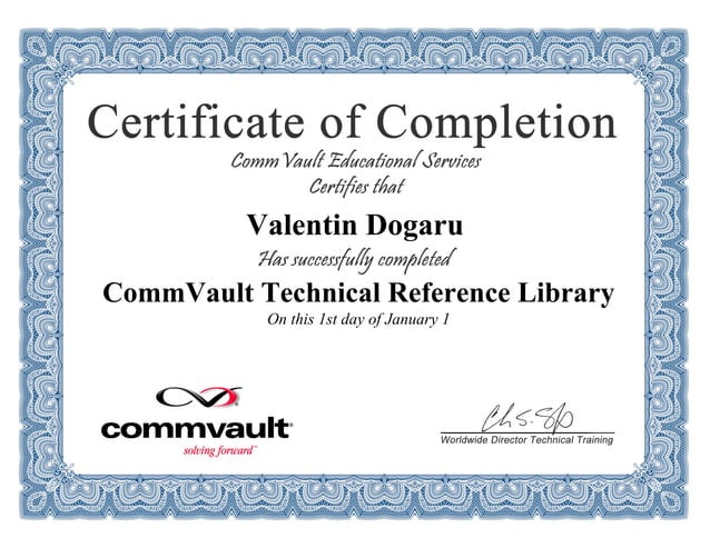 CommVault® Technical Reference Library | PDF