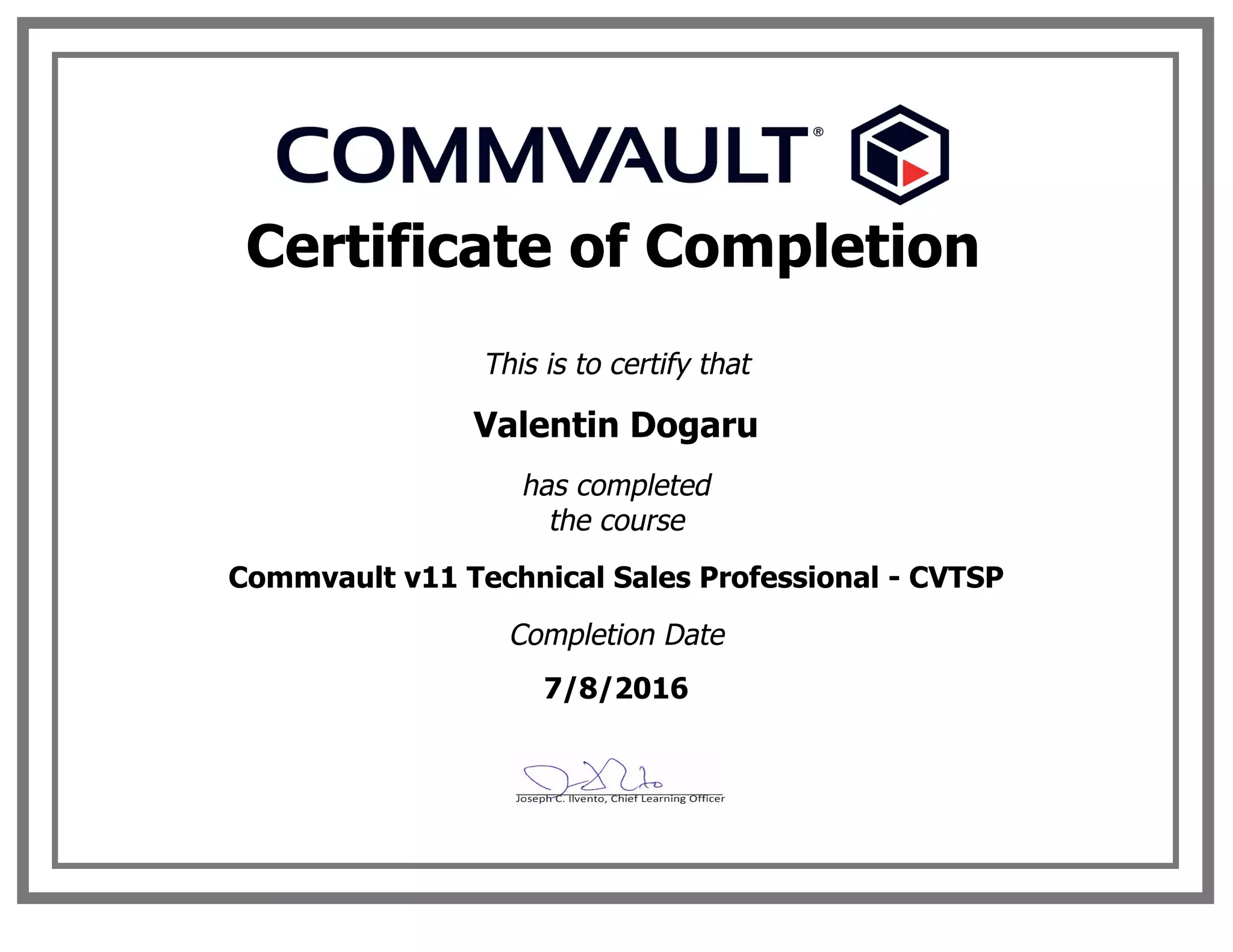 Diploma comm vault technical sales professional cvtsp v11 | PDF