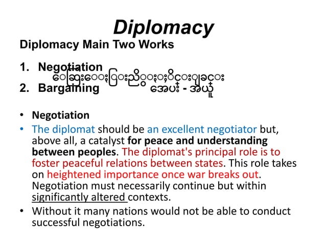 Diplomacy | PPTX | Political Issues & policy | Politics