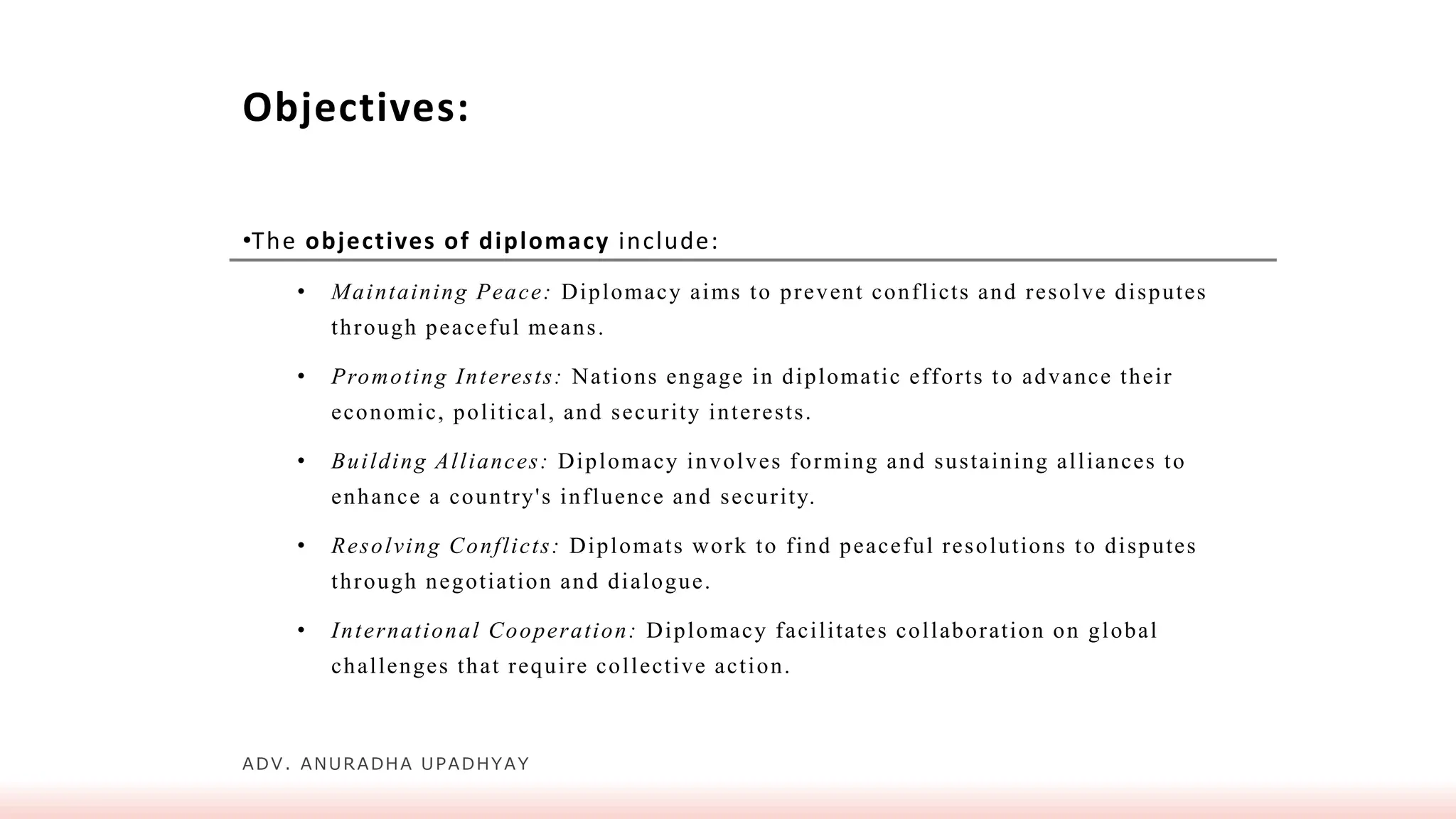 Topic diplomacy pdf Amity law school noida | PDF