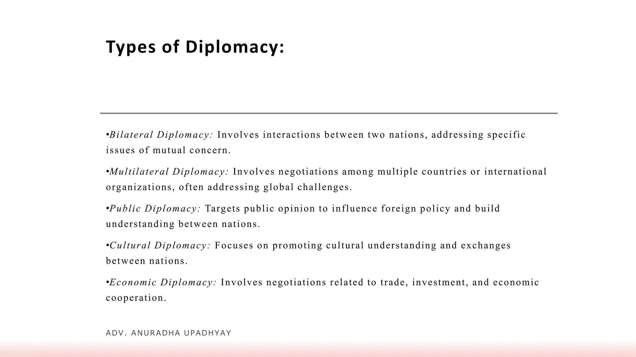 Topic diplomacy pdf Amity law school noida | PDF