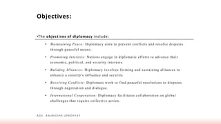 Topic diplomacy pdf Amity law school noida | PPT
