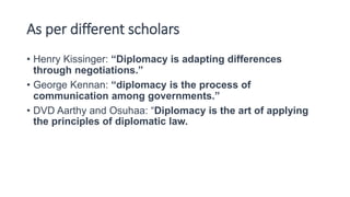 Diplomacy a tool of foreign policy in interantional aaffairs | PPT