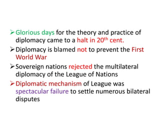 Diplomacy in 20th century | PPTX