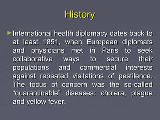Diplomacy in health | PPT