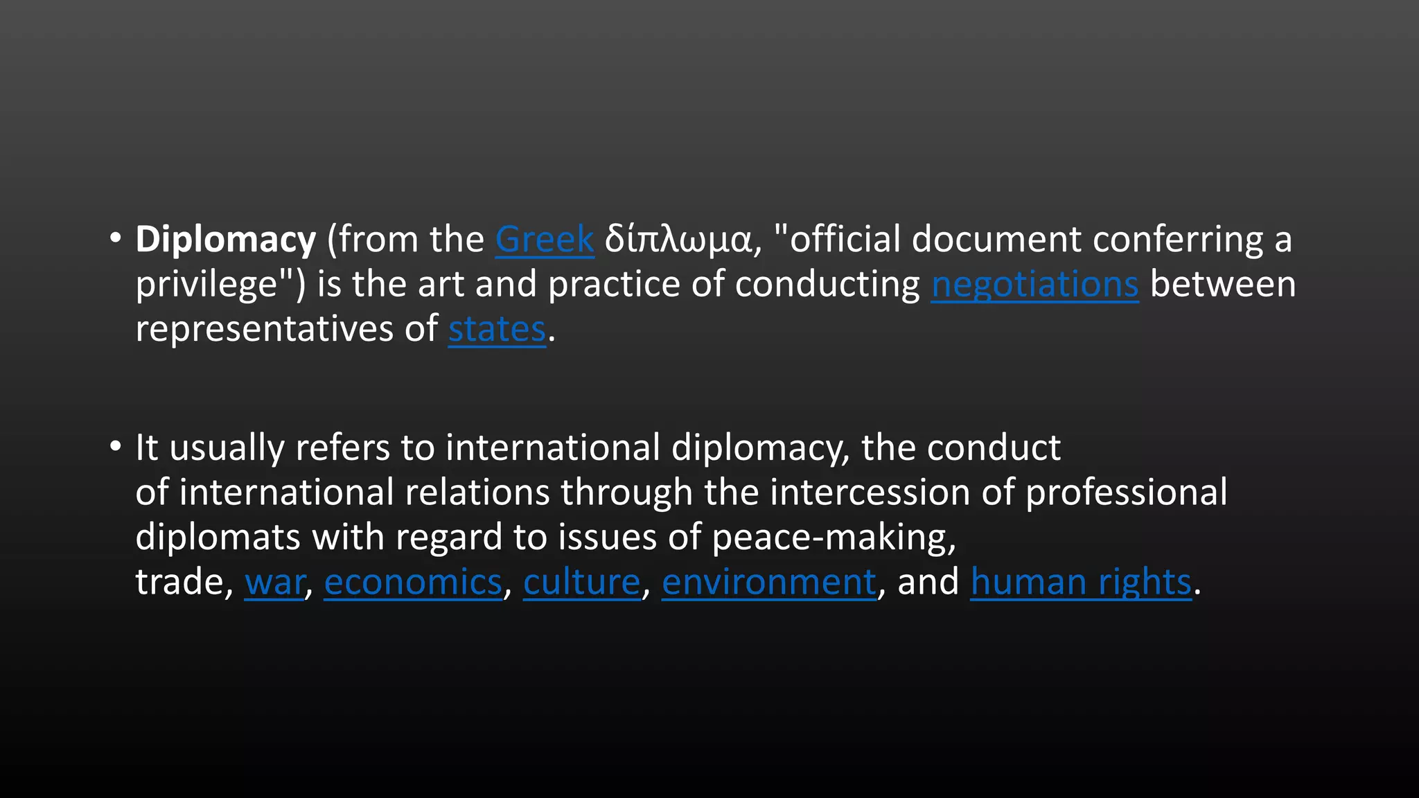 Diplomacy strategy | PPT