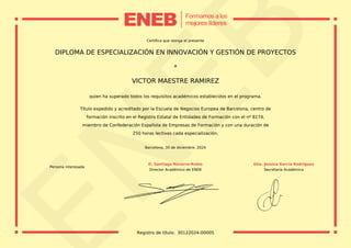 DIPLOMA DE ESPECIALIZACIÓN EN INNOVACIÓN Y GESTIÓN DE PROYECTOS | PDF