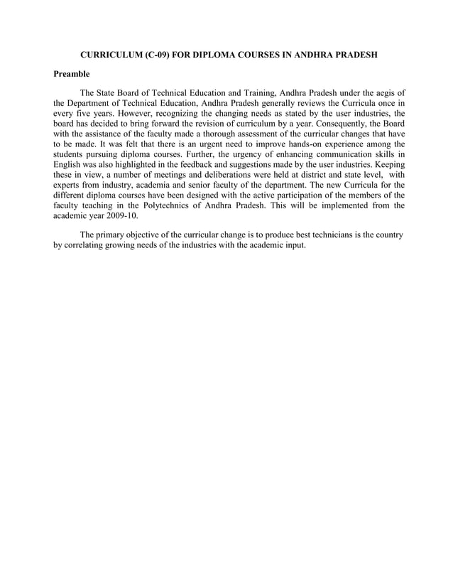 Diploma eee curriculum-09 | PDF