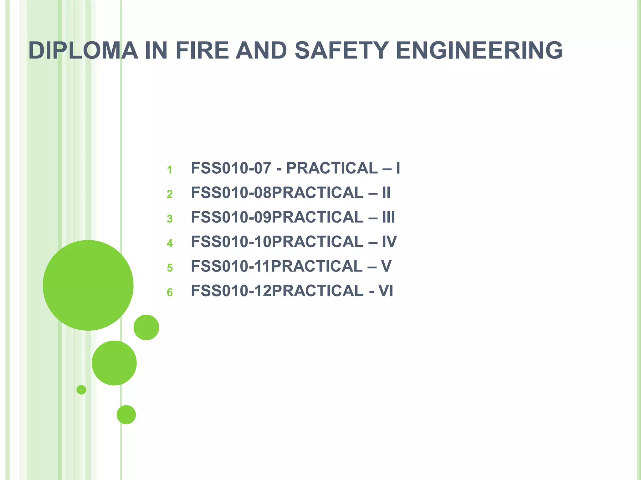 Diploma Fire Safety Engineering | PPTX