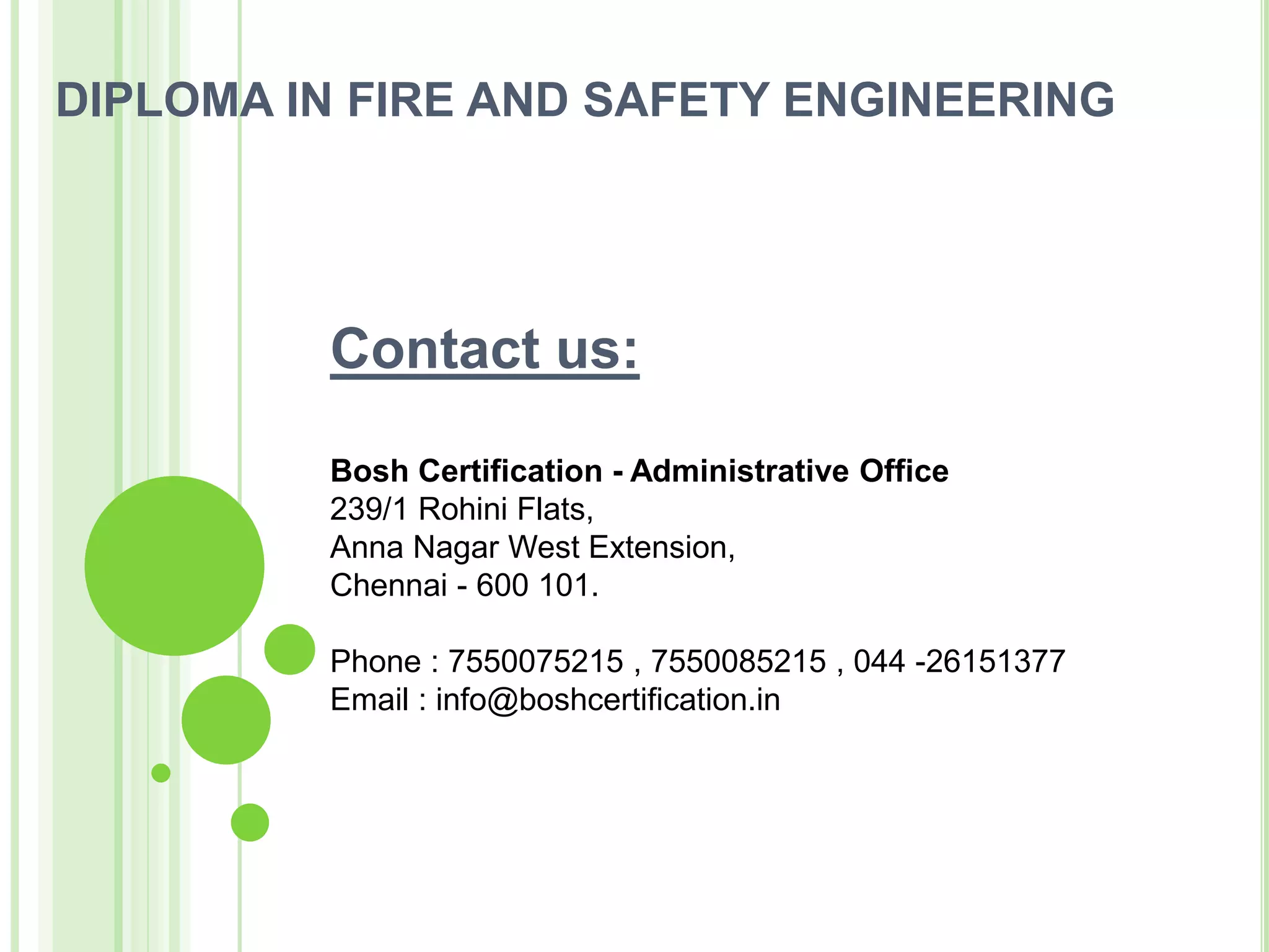 Diploma Fire Safety Engineering | PPTX