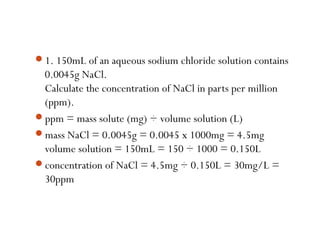 Chemistry how to calculate ppm - passlblu