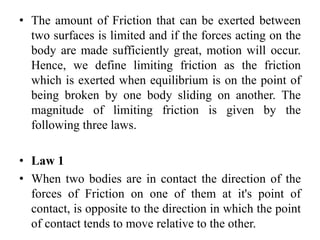 Diploma i em u iii concept of moment & friction | PPT