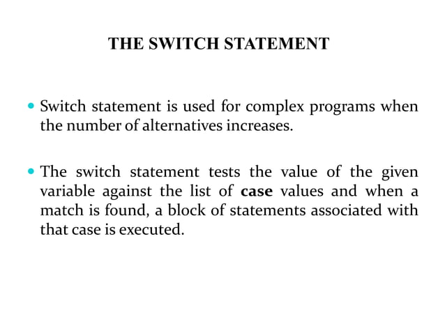 Diploma ii cfpc u-3 handling input output and control statements | PPT