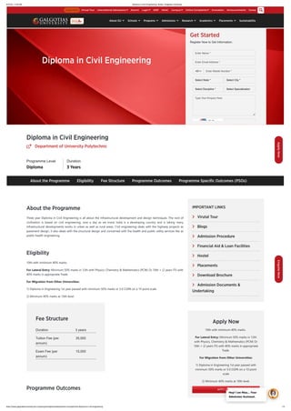 Diploma in Civil Engineering Colleges in Noida | PDF