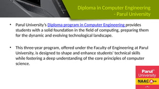 diploma in computer engineering - parul university vadodara | PPTX