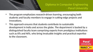 diploma in computer engineering - parul university vadodara | PPTX
