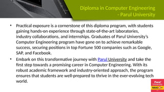 diploma in computer engineering - parul university vadodara | PPTX