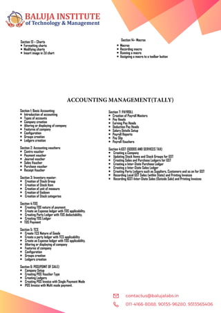 DIPLOMA IN FINANCIAL ACCOUNTING, ADVANCE EXCEL & TALLY WITH GST | PDF ...