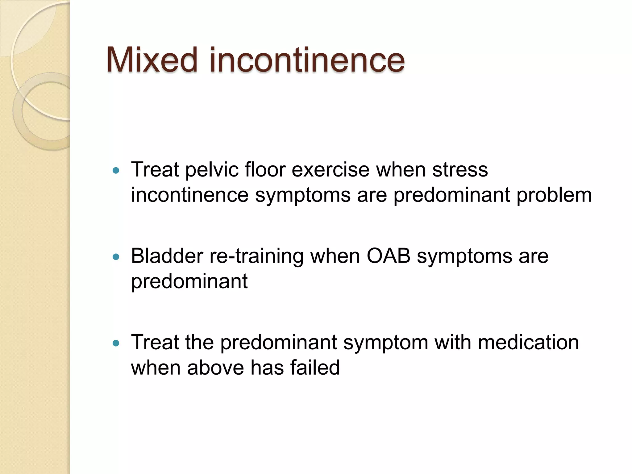 Urinary incontinence management | PPT