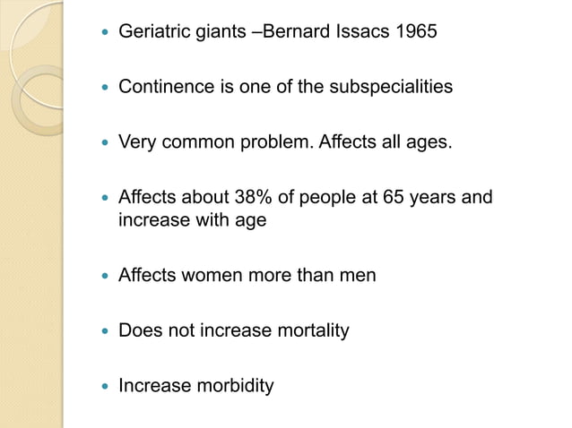 Urinary incontinence management | PPT | Digestive Disorders | Diseases ...