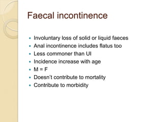 Urinary incontinence management | PPT