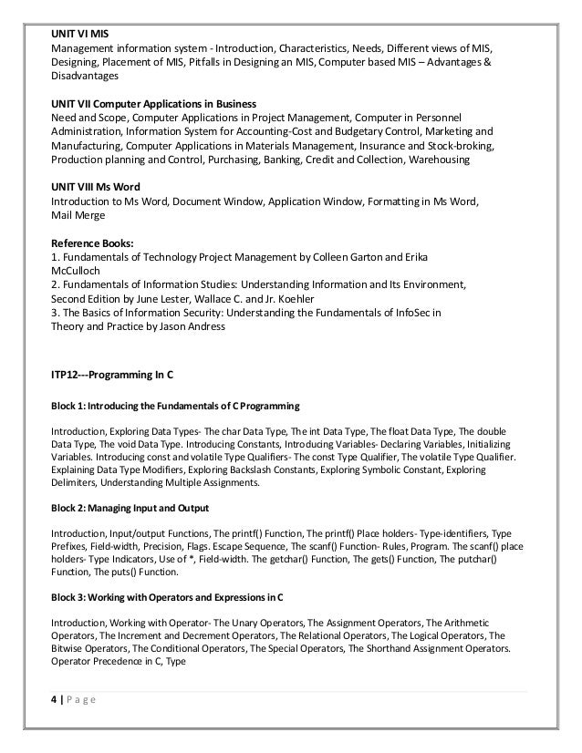 Diploma in Information Technology