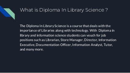 Diploma In Library Science.pptx