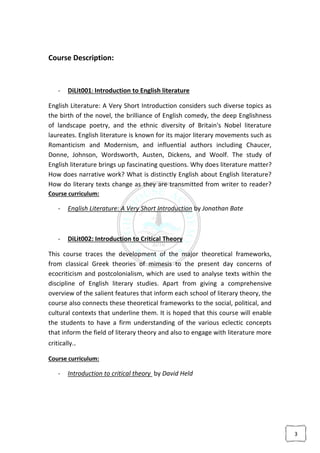 Diploma in Literature | PDF