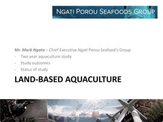 Sustainability (kaitiakitanga) and Maori Governance and Leadership | PPTX