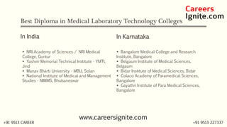 Diploma in Medical Laboratory Technology (DMLT) Courses, Colleges ...