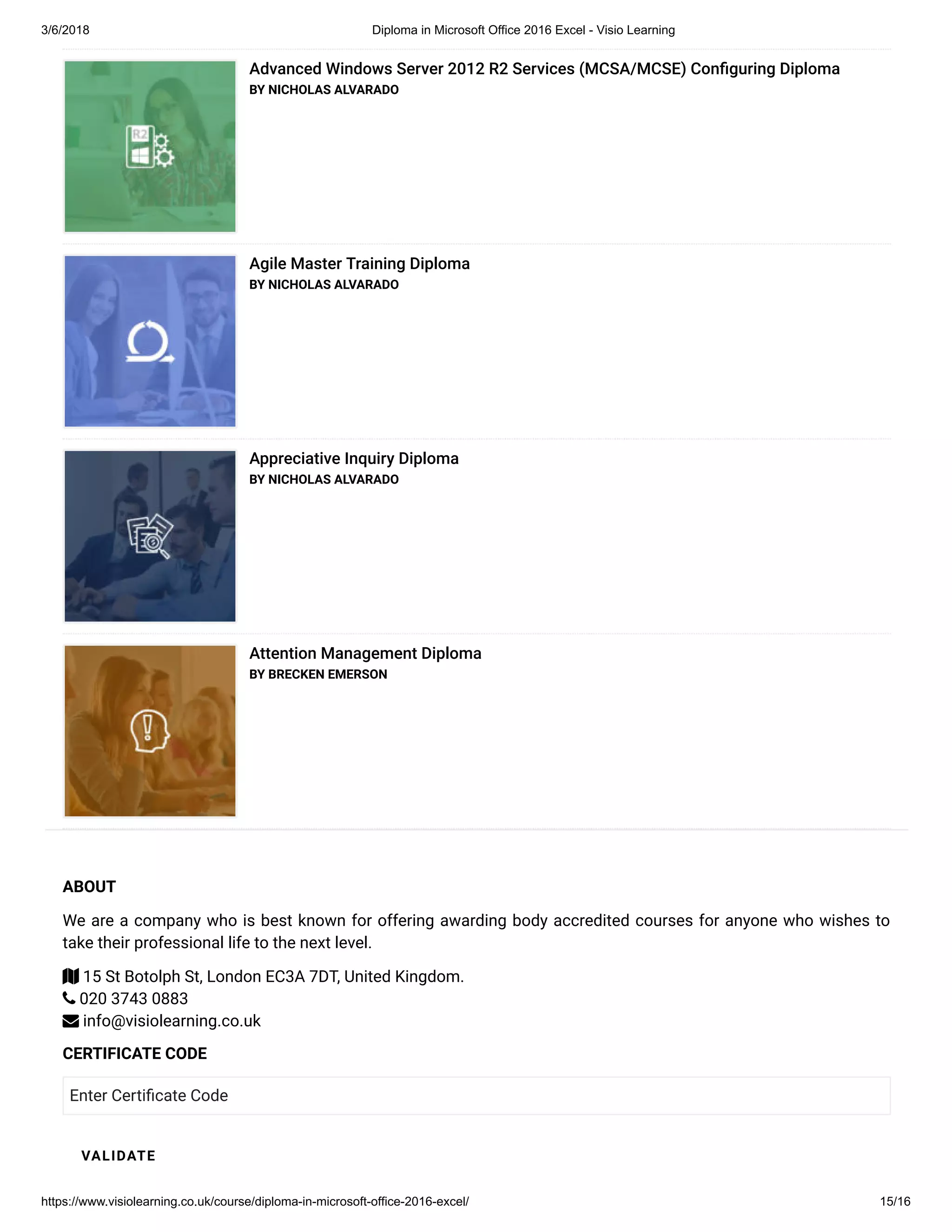 Diploma in microsoft office 2016 excel visio learning | PDF