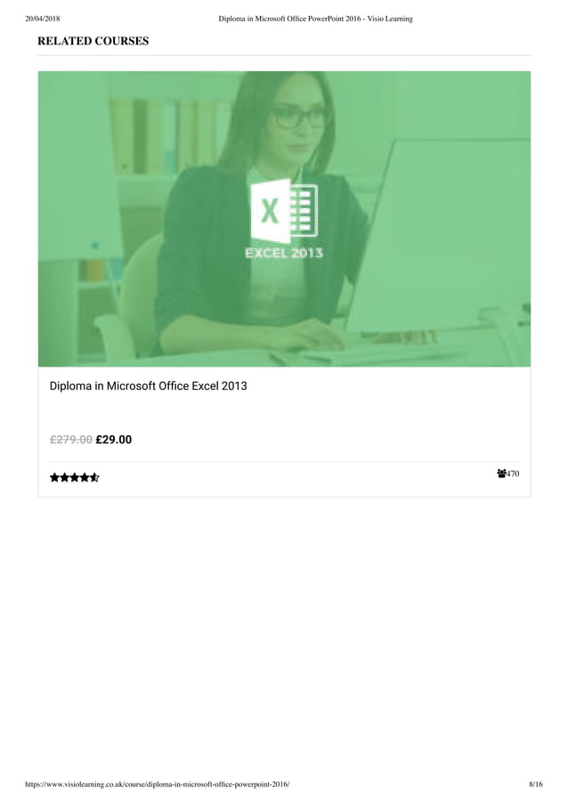 Diploma in microsoft office power point 2016 -Visio Learning | PDF