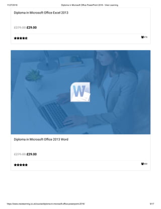 Diploma in Microsoft Office PowerPoint 2016 - Visio Learning | PDF