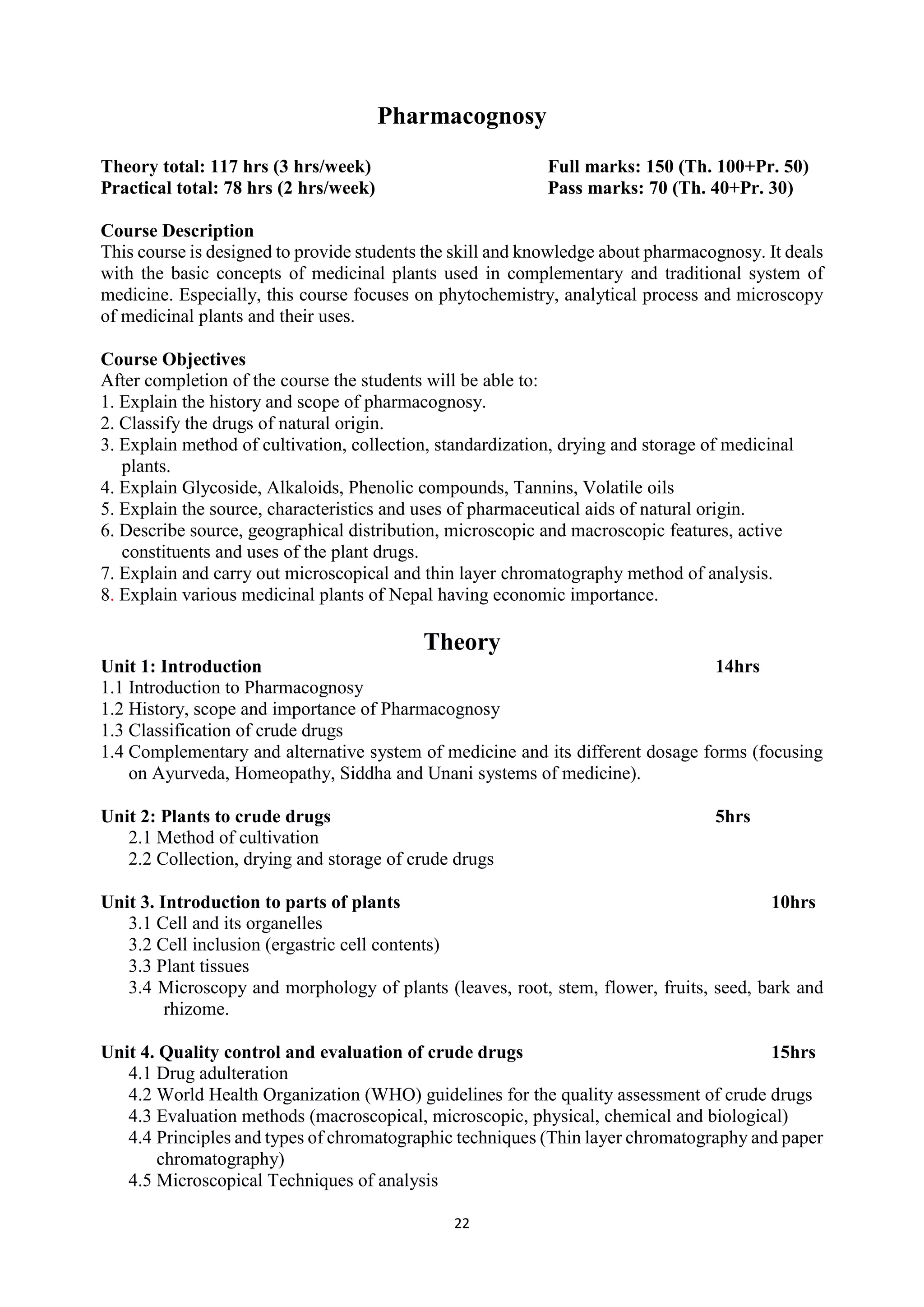 Diploma in pharmacy syllabus CTEVT | PDF