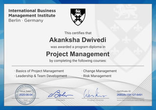 Diploma in Project Management | PDF | Business | Business and Finance