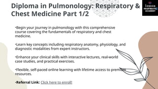 Diploma in Pulmonology – Respiratory & Chest Medicine (Part 1/2 ...