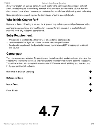 Diploma in sketch drawing - course gate | PDF | Drawing and Sketching ...