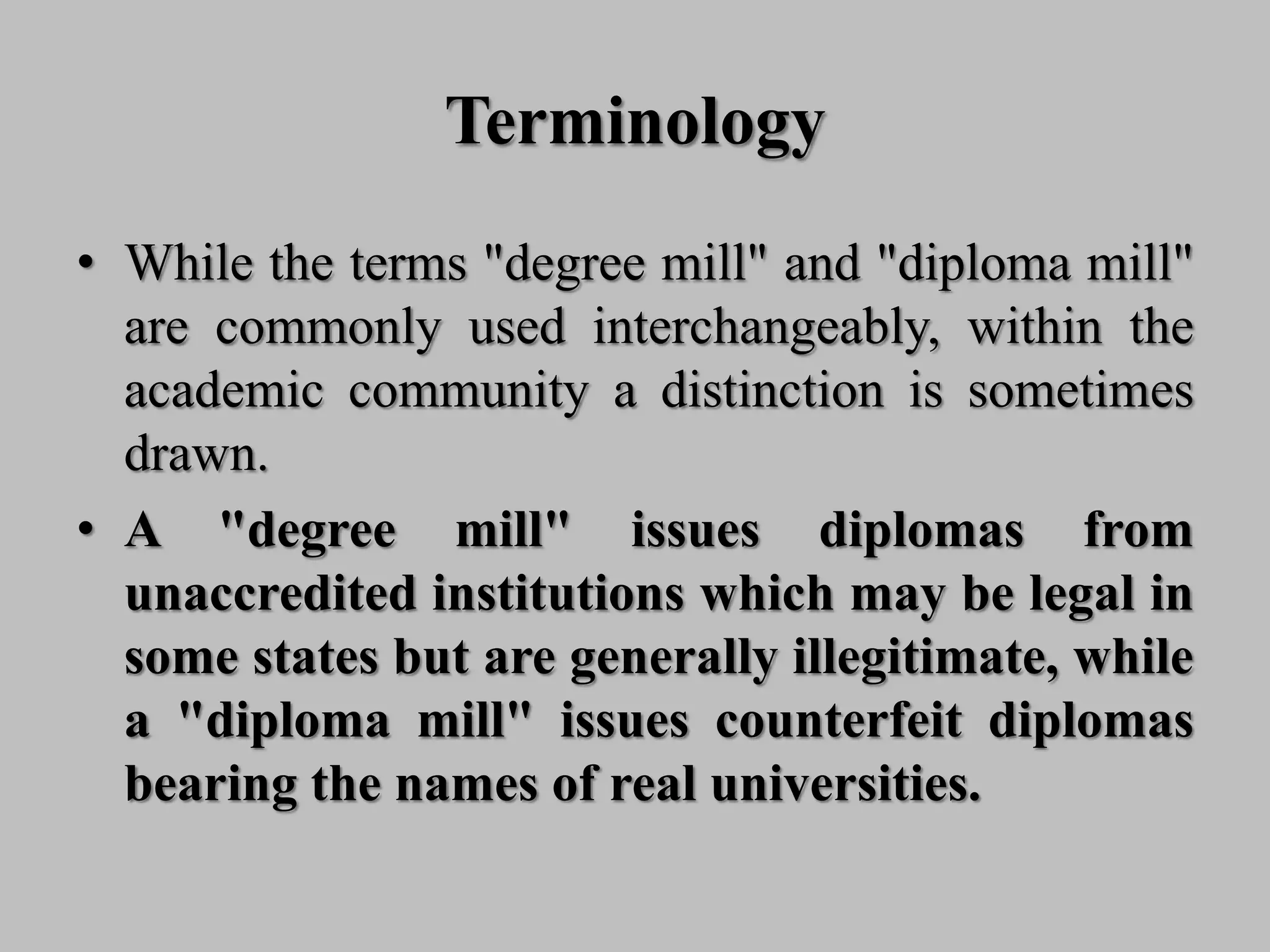Diploma mill | PPTX