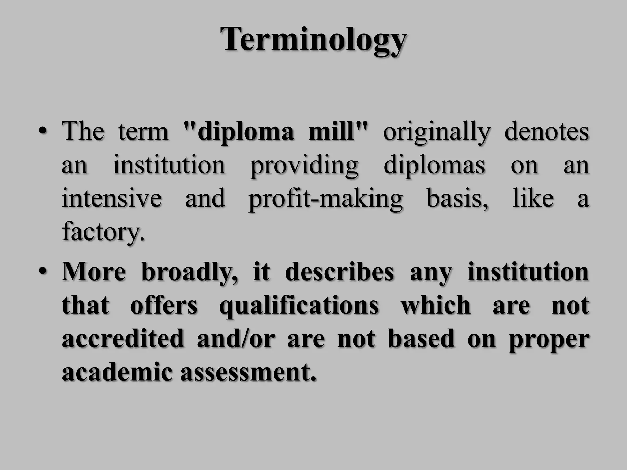 Diploma mill | PPTX