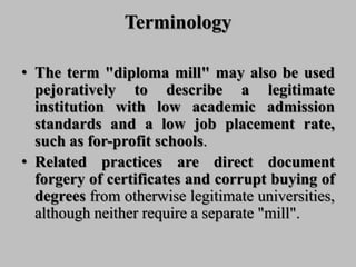 Diploma mill | PPTX