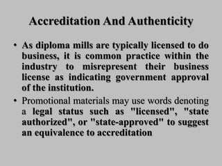 Diploma mill | PPTX