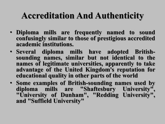 Diploma mill | PPT