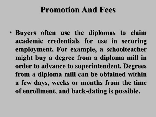 Diploma mill | PPT