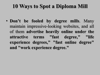 Diploma mill | PPTX
