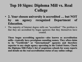 Diploma mill | PPTX