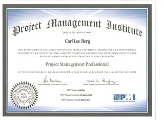 Project Management Professional (PMP) Certification | PDF