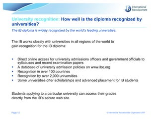 Diploma programmeoverview handoutmay08 | PPT