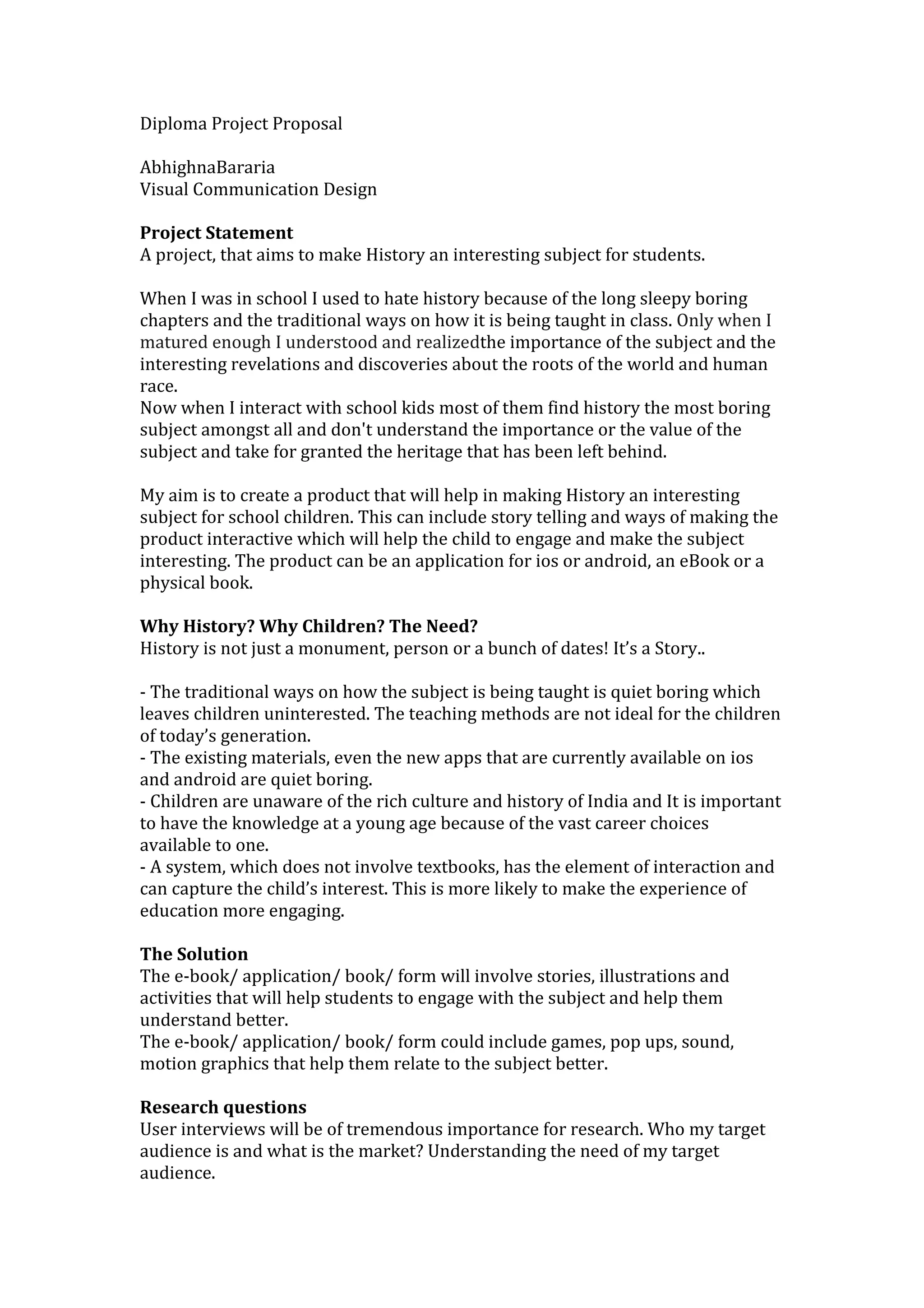 Diploma project proposal | DOCX