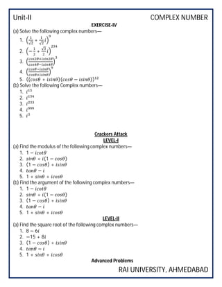 Diploma_Semester-II_Advanced Mathematics_Complex number | PDF